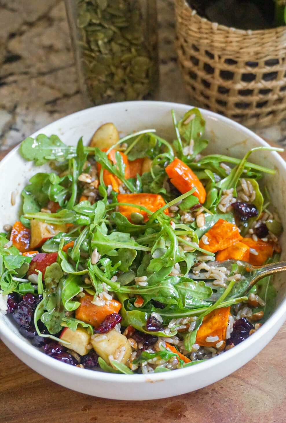 Autumn Harvest Salad With Maple Balsamic Vinaigrette Boo Boo S Bakery