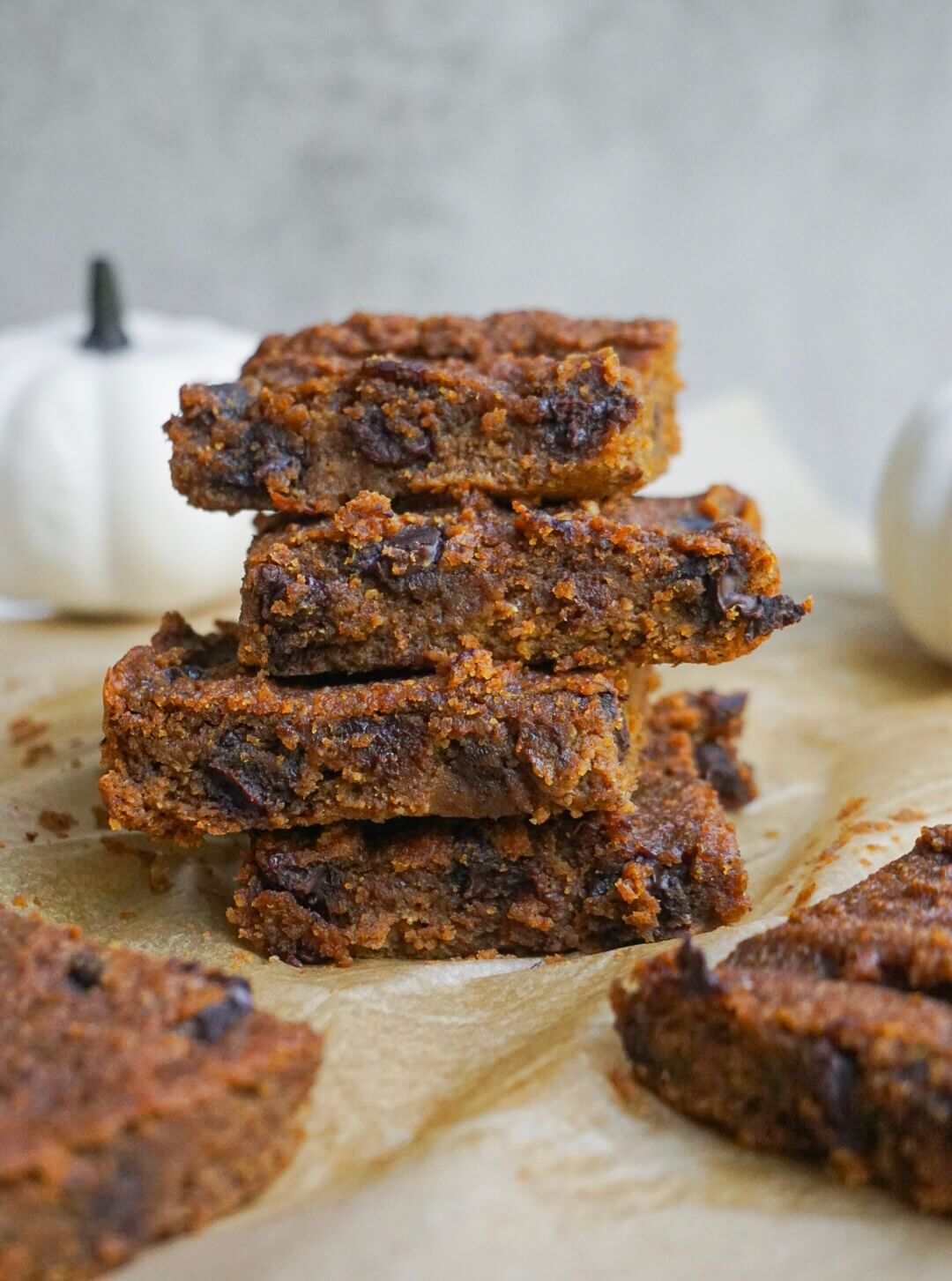 Pumpkin Peanut Butter Blondies (Vegan + Gluten Free) - Boo Boo's Bakery