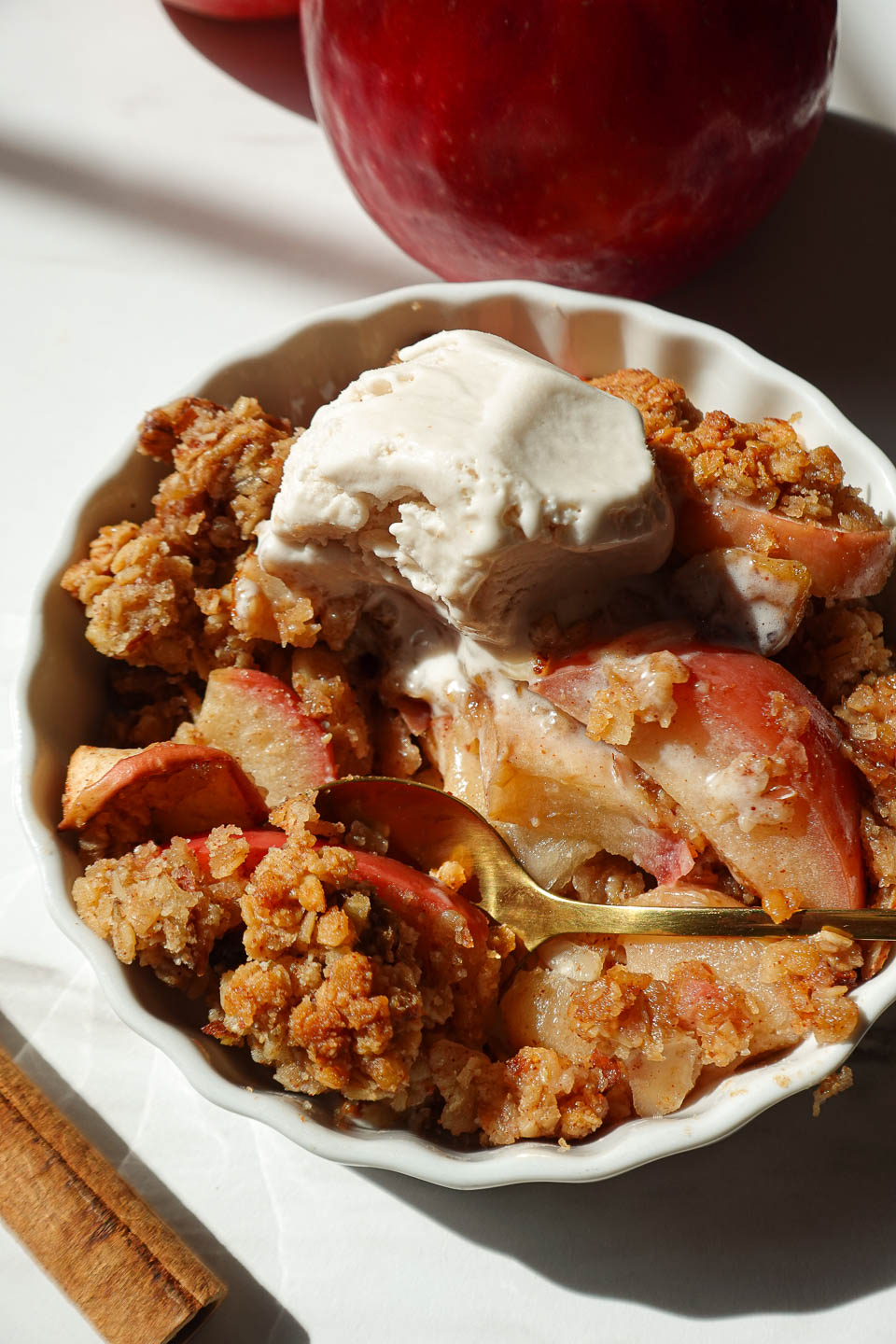 Single Serve Healthy Apple Crisp - Boo Boo's Bakery