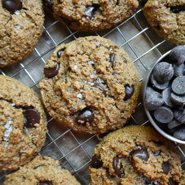 The Best Vegan Chocolate Chip Cookies (gluten-free) - Boo Boo's Bakery